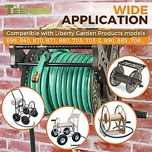 TEENGSE Hose Reel Swivel Fittings, Brass Garden Hose Adapter, Swivel Hose Reel Replacement Parts for Garden Hose Reel Cart