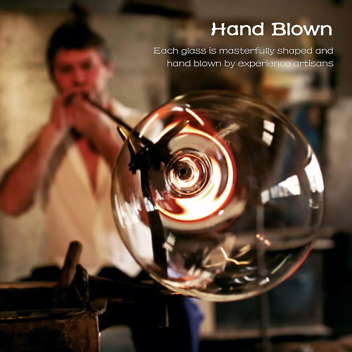 Chouggo Super Large 28Oz Wine Glasses Set of 2, Hand Blown Crystal Red Wine or White Wine Burgundy Glass, Hand Crafted by Artisans - Gifts for Women, Men, Wedding, Anniversary, Christmas, Birthday