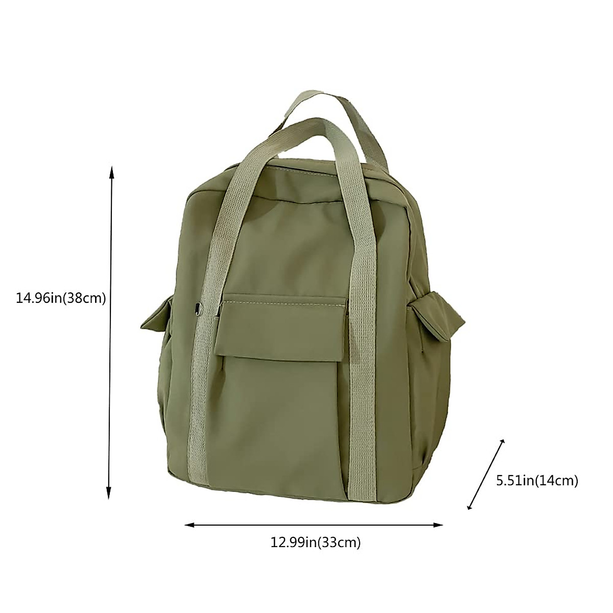 PRAGARI Laptop Backpack Tote Bag for Women Convertible Green School Travel Handbag Aesthetic College Students Casual Book Bag