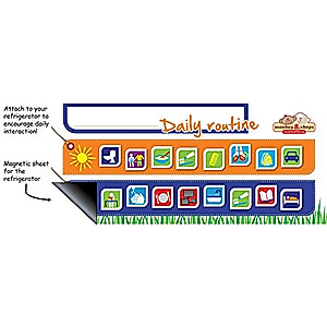 Kids Daily Routine Charts - Magnetic Refrigerator Behavior Chart for Kids to Help Your Child with Their Morning & Evening Routines by Monkey & Chops