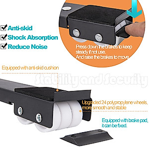 Extendable Appliance Rollers for Washer and Dryer,Heavy Duty Furniture Dolly Mobile Roller,Can Bear 660LB, Max 28inch