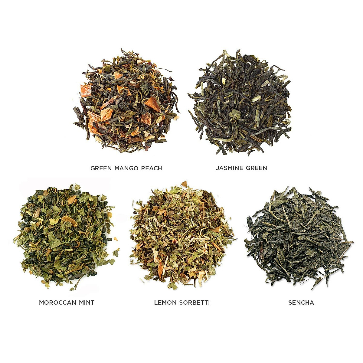 Tea Forte Single Steeps Loose Leaf Green Tea Sampler, Assorted Variety Tea Box, Single Serve Pouches, 15 Count (Pack of 1)
