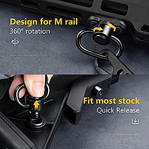 CVLIFE Rifle Sling Two-point Sling Adjustable Length Gun Sling for Rifle with 2 Pack 1.25” Sling Swivel for M-rail