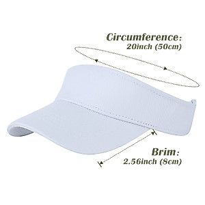 Durio Kids Sun Visor Hat Girls Hat Adjustable Kids Baseball Hat Sports Baseball Cap Athletic Kids Beach Hat Tennis Golf Sun Hats for Kids B Black&White 6-12 Years