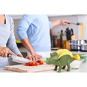 TriceraTACO Taco Holder, Set of 1 - Dinosaur Novelty Taco Stand Party Plate Serveware - Holds 2 Tacos!