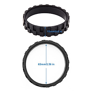 Abeskch Replacement Tire Compatible with IRobot Roomba Wheels Series 500, 600, 700, 800, 900 and I3, I6, I7, E5, E6, J9 Non-slip, high wear resistance Tire for irobot roomba wheel replacement (2 Pack)