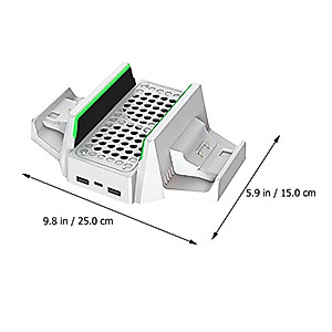 OSALADI Cooling Charging Base Potable Charger Portable Chargers Charger Portable Charging Dock Controller Charger Dock Kickstand Gamepad Dual-Charging Base abs White The Host Cooling Base