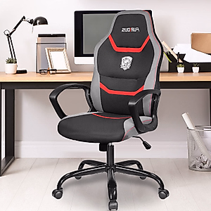 iooHug Computer Gaming Chair Cheap, Ergonomic Racing Chair Headrest with Lumbar Support, Home Office Desk Chair Adjustable Mesh, Video Game Chairs for Teens Red