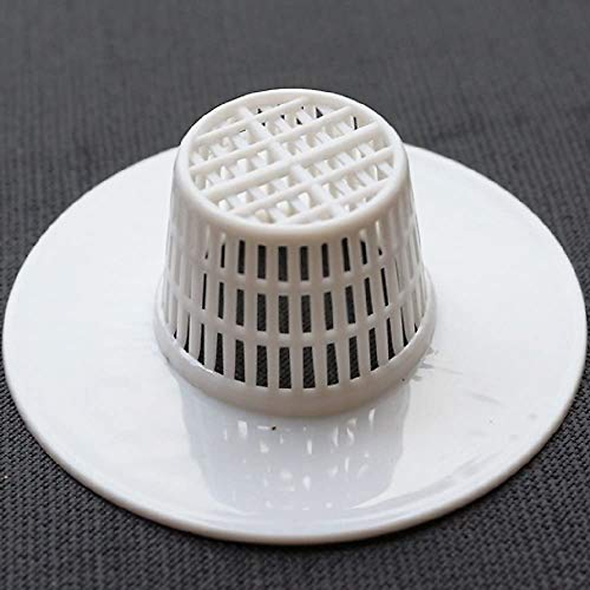Bathroom Plastic Drain Hair Stopper Strainers Sink Drainer Filter Net White Sink Strainers Rubber Shower Traps Floor Shower Drain Covers Basin Filters Silicone Filters For Kitchen 1 Pack of 8 (White)