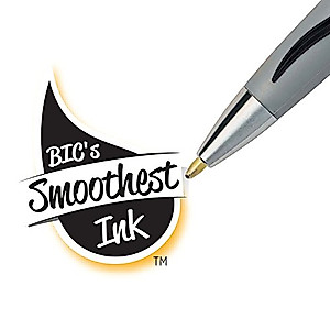 BIC Atlantis Metal Medium Ballpoint Pen (1.2mm) 2-Pack Blister, Black (VCGMTP21)