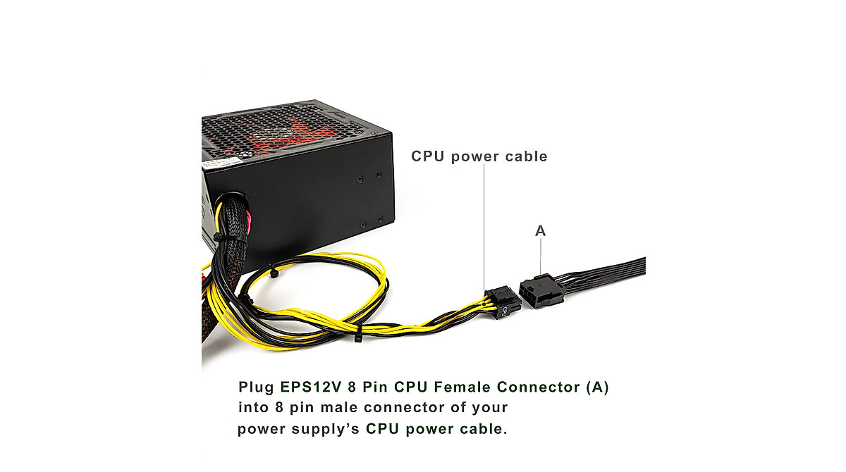 JZYMOD EPS12V CPU Power Supply Extension Cable