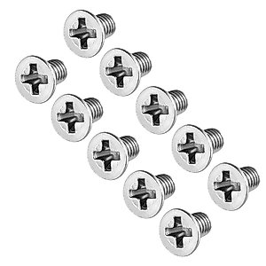 uxcell M3x5mm Flat Head Machine Screws, Phillips Cross Screw, 304 Stainless Steel, Fasteners Bolts 50Pcs