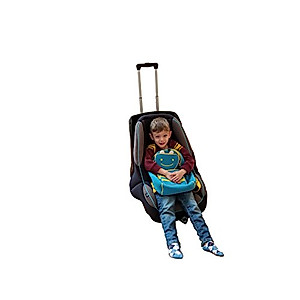 Holm Airport Car Seat Stroller Travel Cart and Child Transporter - A Carseat Roller for Traveling. Foldable, storable, and stowable Under Your Airplane seat or Over Head Compartment.