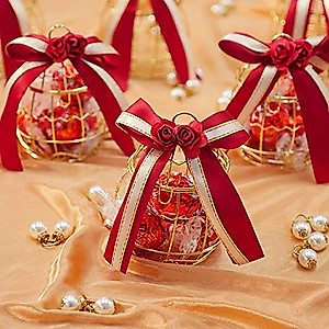 AUNMAS Bird Cage Candy Box, Decorative Gifts Sugar Container Small Chocolate Boxes Wedding Favor Banquet Party Home Decoration Christmas Present Accessories, Gold