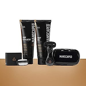 MANSCAPED® The Ultra Smooth Package, Male Hygiene Shaving Bundle, Includes The Crop Shaver™ Groin Razor with Replacement Blades​, Crop Gel™ Ball Shaving Gel, and Crop Exfoliator™ Ball Exfoliator