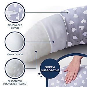 Niimo XXL Pregnancy Pillow & Baby Feeding Pillow - 2022 Double Platinum Winning Maternity Pillow, 100% Cotton Pregnancy Pillow Cover, Machine-Washable Pregnancy Body Pillow, Pregnancy Must Haves