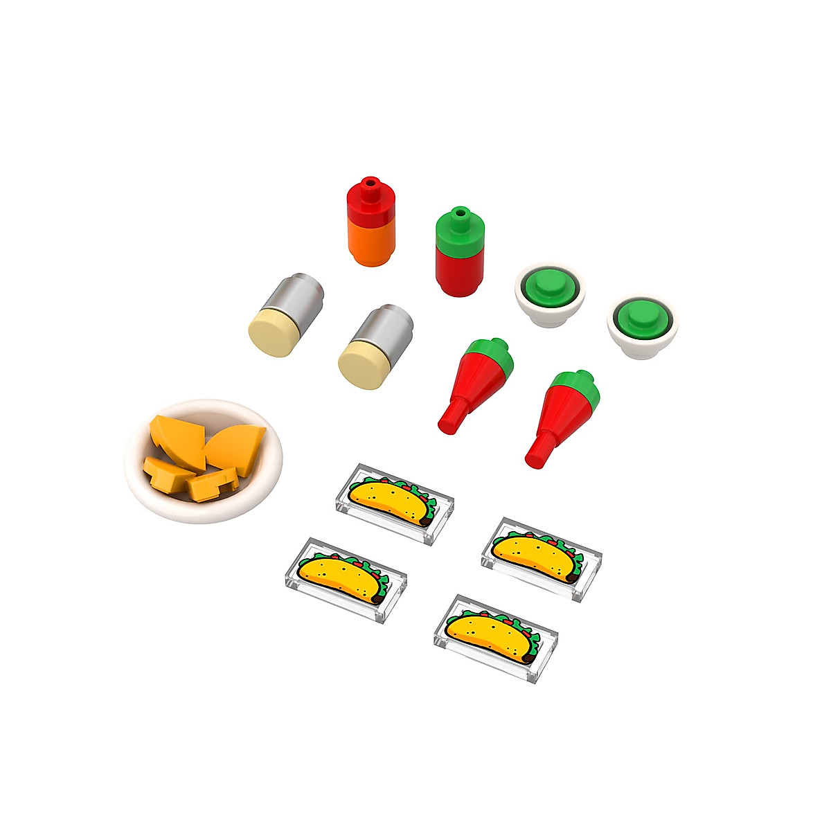 Brick Loot Taco Truck Toy Building Block Set with Spinning Street Sign, for Adults & Kids Age 6+, 100% Compatible with Lego and Other Major Brands, Custom-Designed Toy Building Set Model, 185 Pieces