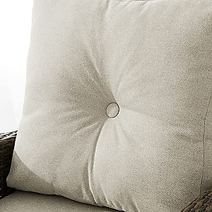 Crosley Furniture KO70210LB-OL Rockport Outdoor Wicker High Back Arm Chair, Set of 2, Light Brown