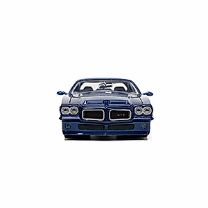 Big Time Muscle 1:24 1971Pontiac GTO Die-cast Car Dark Blue, Toys for Kids and Adults