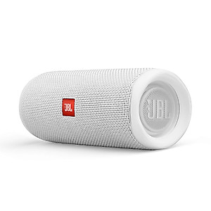 JBL Flip 5 Waterproof Portable Wireless Bluetooth Speaker Bundle with divvi! Protective Hardshell Case - White