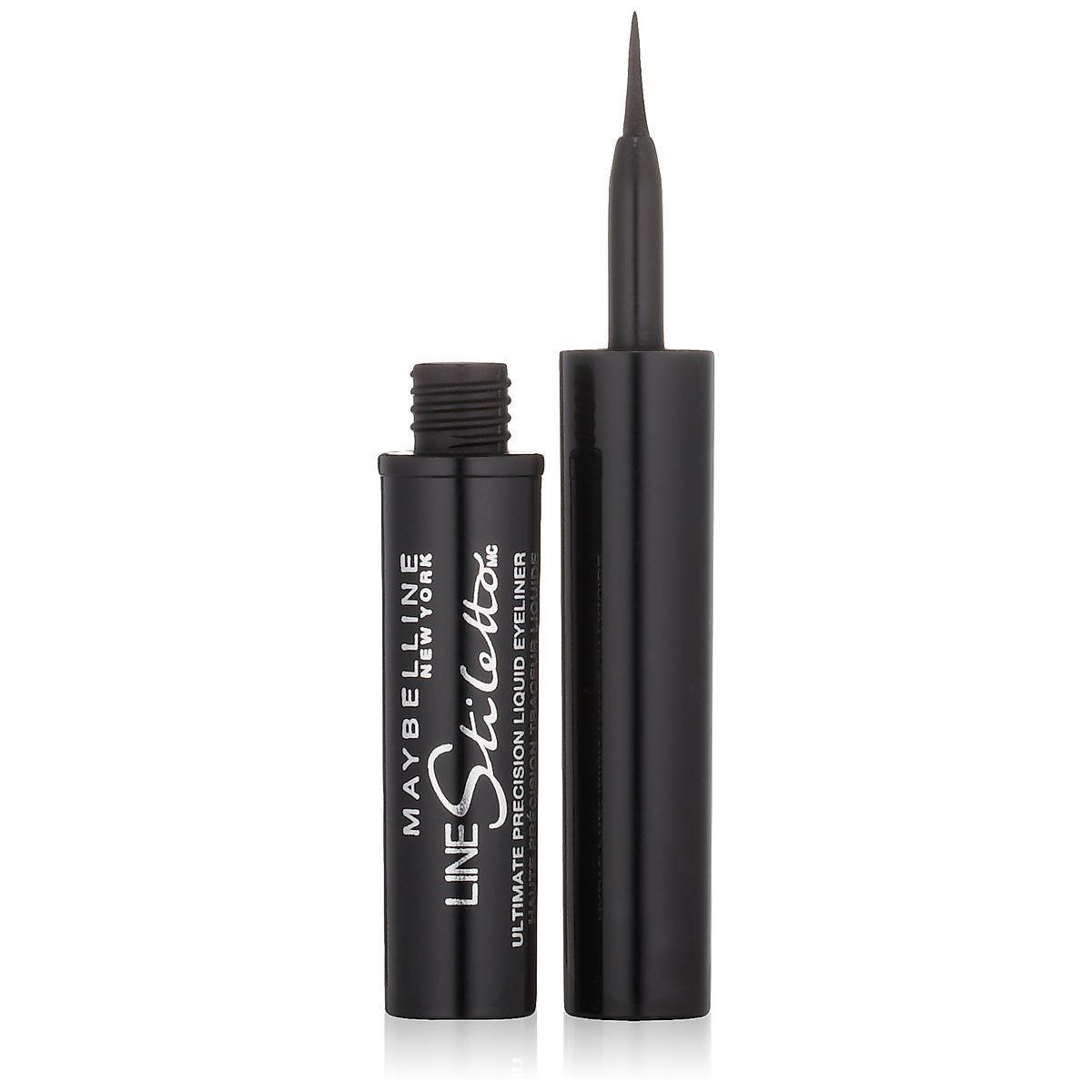 Maybelline New York Line Stiletto Ultimate Precision Liquid Eyeliner, Blackest Black, 0.05 fl. oz.