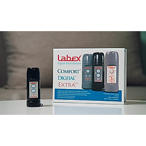 LABEX Comfort Electrolarynx, Electronic Speaking Device for Laryngectomees, Artificial Larynx by Labex (Extended Functionality & Two Adjustable Talk Buttons) (Black)