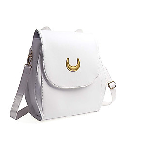 Oweisong Women Moon Sailor Purses and Handbags Cute Cat Anime Backpack Fashion Sparkling Satchel Tote Shoulder Bag