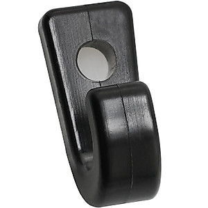 JJHXSM 16pcs J Shape Down Hooks Nylon J-Hooks Lashing Hooks for Kayak Bungee Cord Canoes Boats, Black