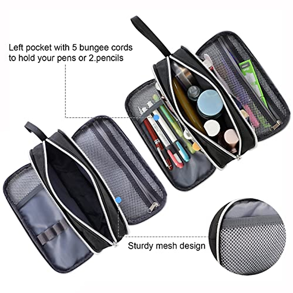 LOVEVOOK Laptop Backpack for Women Travel Backpack College Purse Teacher Back Pack 15.6 Inch Stylish Work Computer Bag with Pen Case, Black