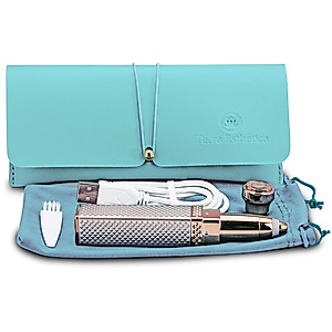 Eyebrow and Facial Hair Trimmer 2 in 1 Rechargeable Painless Epilator Easy to Use Eye Brows Razor Perfect Eyebrow Face Upper Lips Underarm Leg Bikini Hair Remover Brow Shaver with LED Light