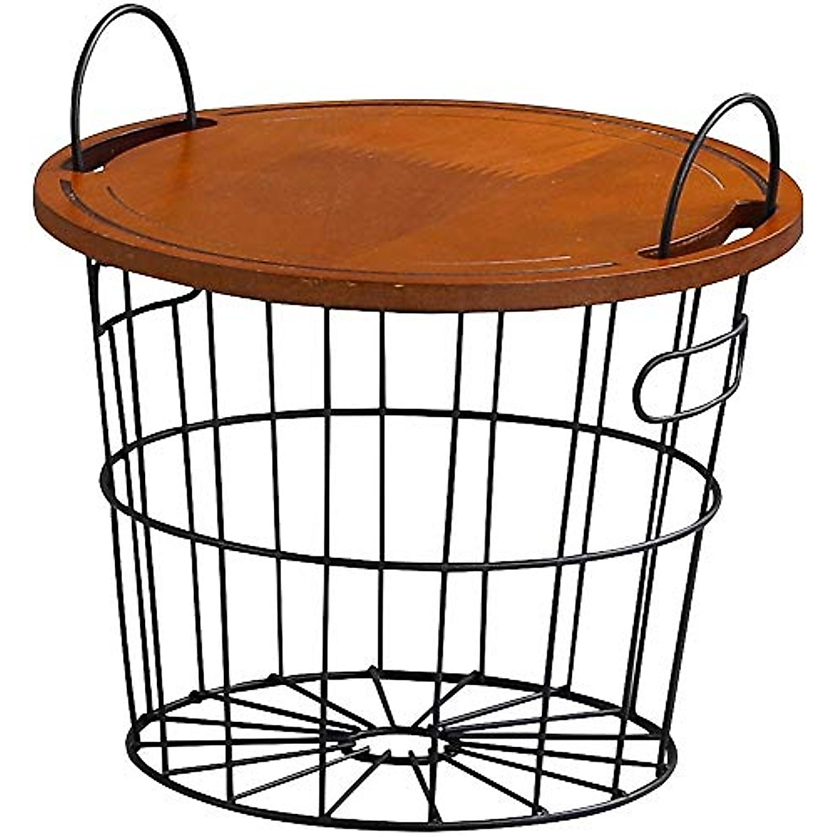 Abite Storage Box, Takelich Round Basket, 8.7 x 8.7 x 8.3 inches (22 x 22 x 21 cm), Black, Round