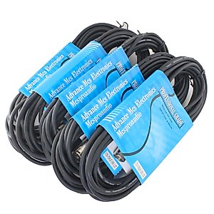 MCSPROAUDIO XLR Cable 25FT Low Z Male to Female 3 Pin XLR Mic Microphone Cable, 5 Pack