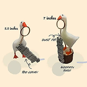 Goose Magnetic Key Holder - Magnetic Goose Resin Goose Statue Magnetic Tool Holder Home Decoration,Cute Animal Figurines Keys Holder for Keys, Glasses, Bells (Orange)