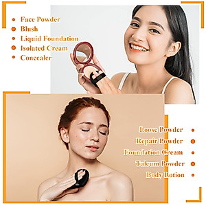 16 Pcs 2 Size Powder Puff Soft Triangle Makeup Puff Cosmetic Foundation Shape Velour Body Face Powder Puff with Strap Makeup Sponges Puff for Contouring Loose Powder Eye Corner (Black)