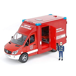 Bruder 02539 MB Sprinter Paramedic with Fireman, Integrated Light & Sound Module