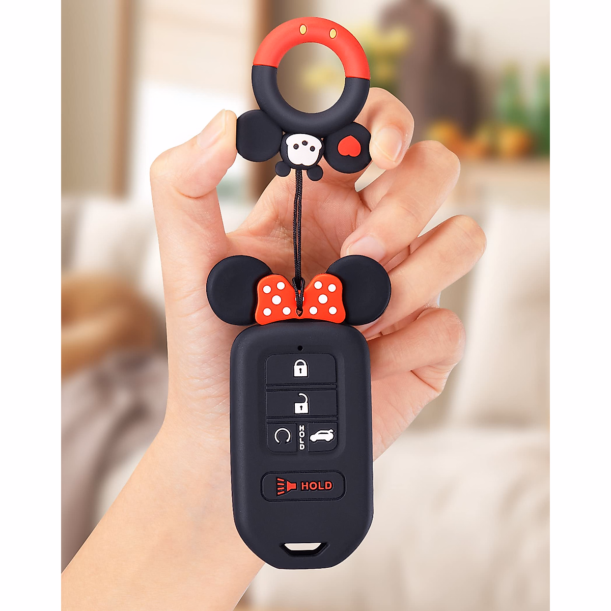 Akkya for Honda Key Fob Cover Keychain Accessories 0216