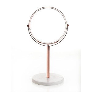 SsweetyPrincess Vanity Tabletop Mirror with 1X/7X Magnification (Rose Gold)