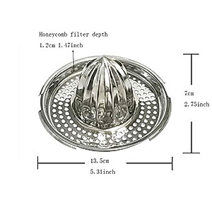 Stainless Steel Lemon Squeezer,Juicer with Bowl Container for Oranges Lemons Fruit Home Made Juice in Kitchen