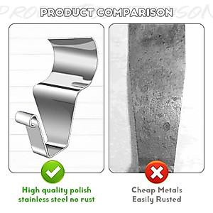 Kruggo Vinyl Siding Hooks for Hanging Outdoor, 2024 New Heavy Duty Stainless Steel Vinyl Siding Hooks Hangers, No Hole Low Profile Siding Clips for Hanging Wreath Outdoor Decorations