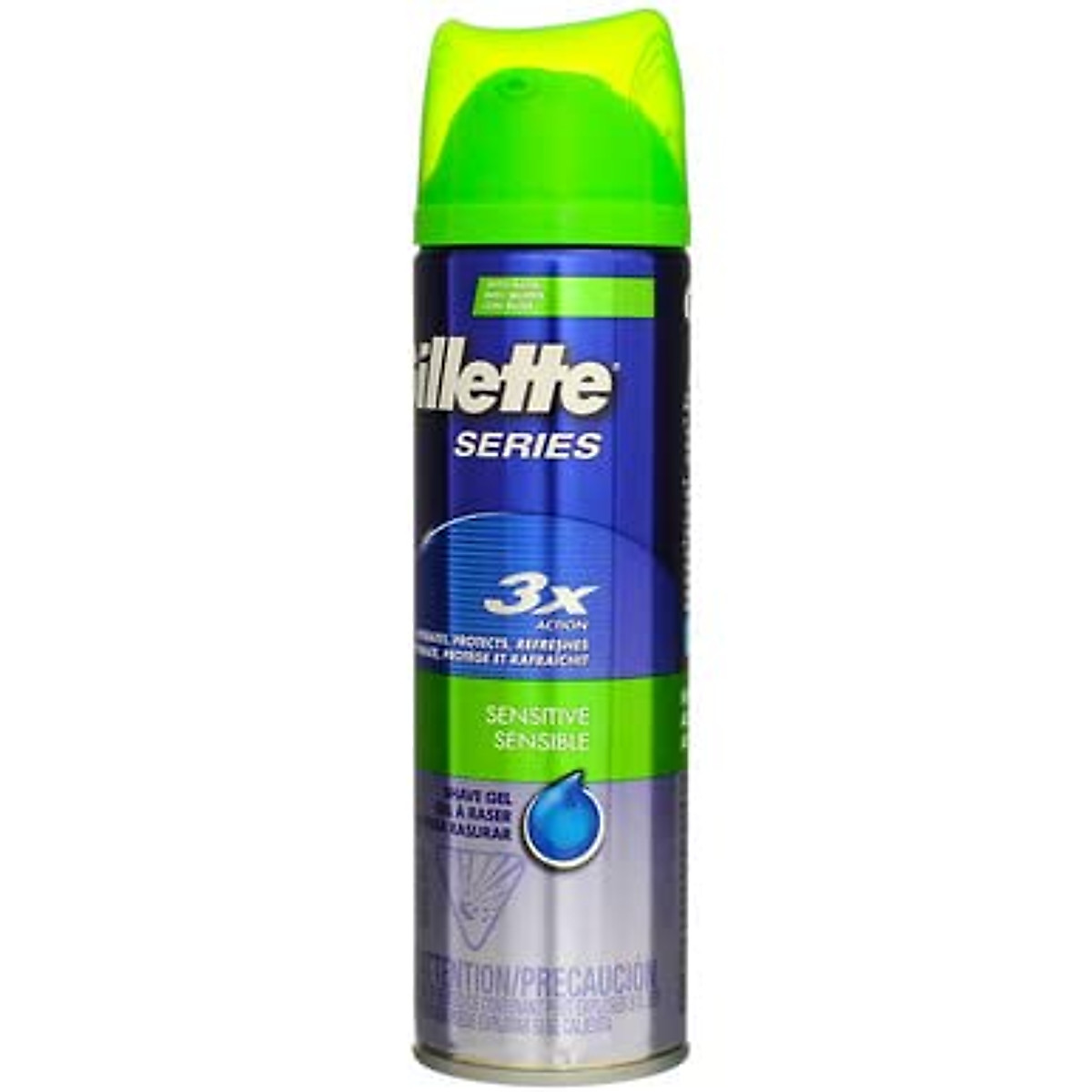 Gillette Series 3X Shave Gel Sensitive 7 Ounce (207ml) (3 Pack)