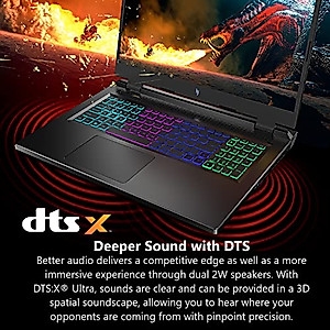 acer Nitro 17 Gaming Laptop | AMD Ryzen 7 7840HS Octa-Core CPU | NVIDIA GeForce RTX 4060 Laptop GPU | 17.3" QHD 165Hz IPS Display | 1TB Gen 4 SSD | Wi-Fi 6E | RGB Backlit KB | AN17-41-R7G3, Black