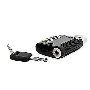 FJM Security SX-575 Locker Combination Padlock with Key Override and Code Discovery, Black