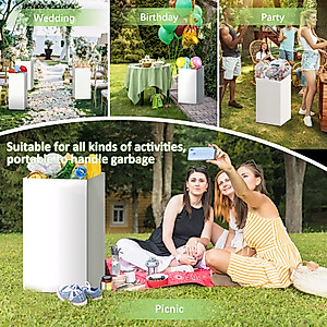 13 Gallon Disposable Trash Cans, 4 Pack, Reusable Portable Garbage Can, Disposable Trash Cans for Parties, Pop Up Trash Cans for Parties, Suitable for Parties, Weddings, Birthdays, Picnics, Trips