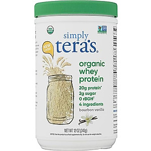 Simply Tera's Organic Whey Protein Bourbon Vanilla, 12 OZ