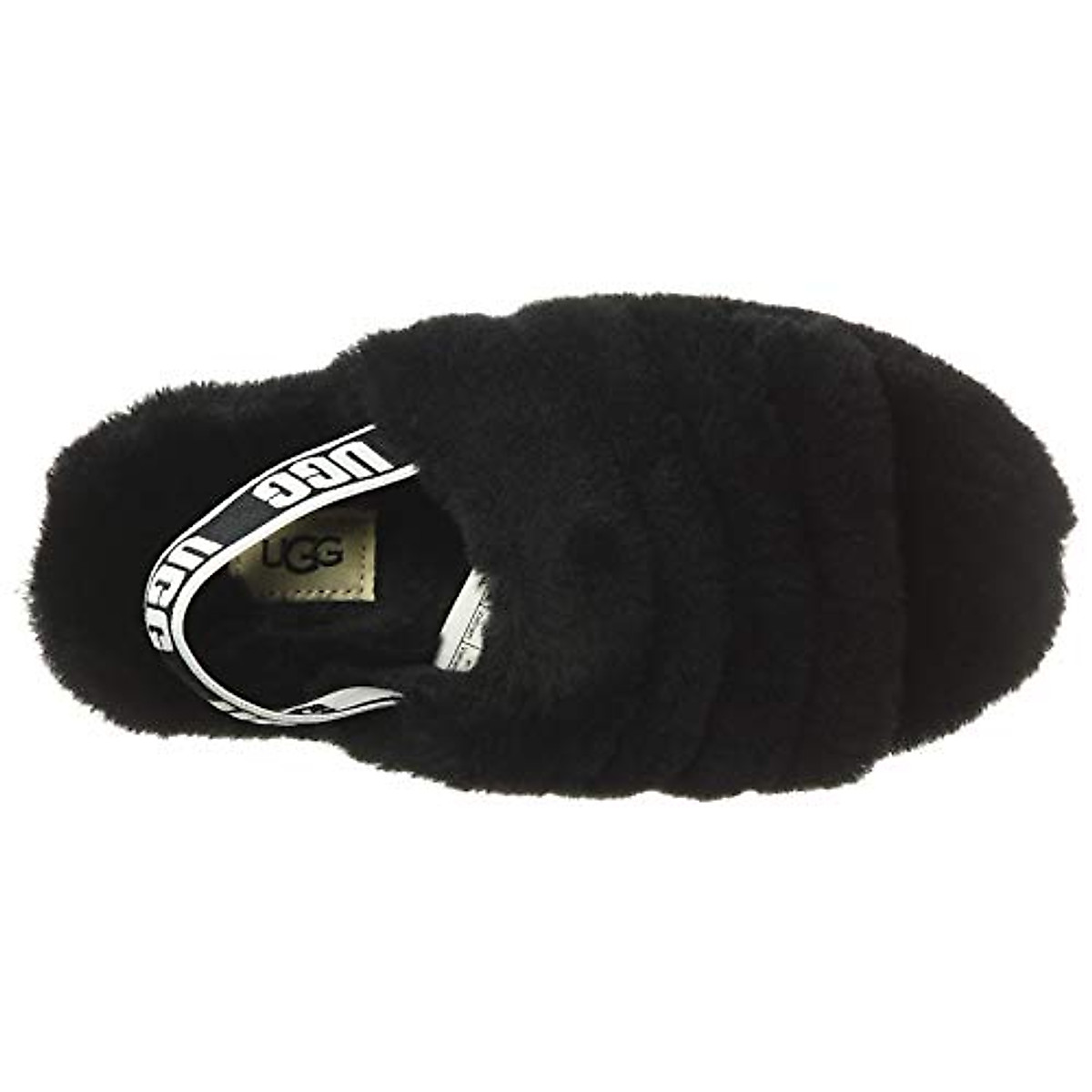 UGG womens Fluff Yeah Slide Slipper, Black, 7 US
