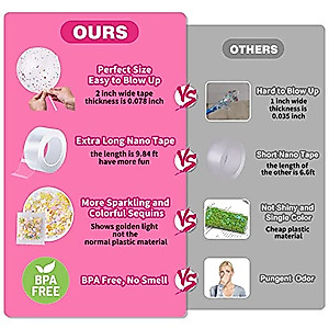 Nano Tape Bubble Kit for Kids, (9.84ft × 2inch) Nano Tape Plastic Bubbles Balloon DIY Craft Kit Elastic Bubble Nano Creativity Tape Fidget Party Favors Gifts for Girls Boys