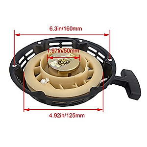 IVONNEY 212CC Pull Start for Harbor Freight-Predator 212cc 6.5HP 7HP OHV Engine Go Kart Generator Lawnmower Pit Bike - GX160 Recoil Starter for Honda Pull Start Assembly