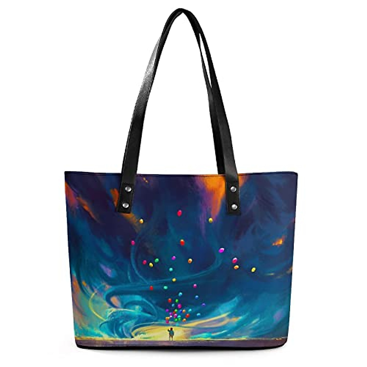 Womens Handbag Balloon Leather Tote Bag Top Handle Satchel Bags For Lady