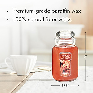 Yankee Candle Cinnamon Stick Scented, Classic 22oz Large Jar Single Wick Candle, Over 110 Hours of Burn Time