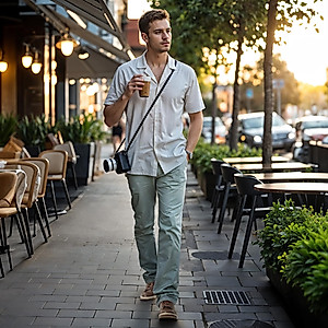 Jousen Men's Sneakers Classic Retro Casual Shoes for Men Breathable Business Dress Sneaker (A81Q07 Dark Brown 10)